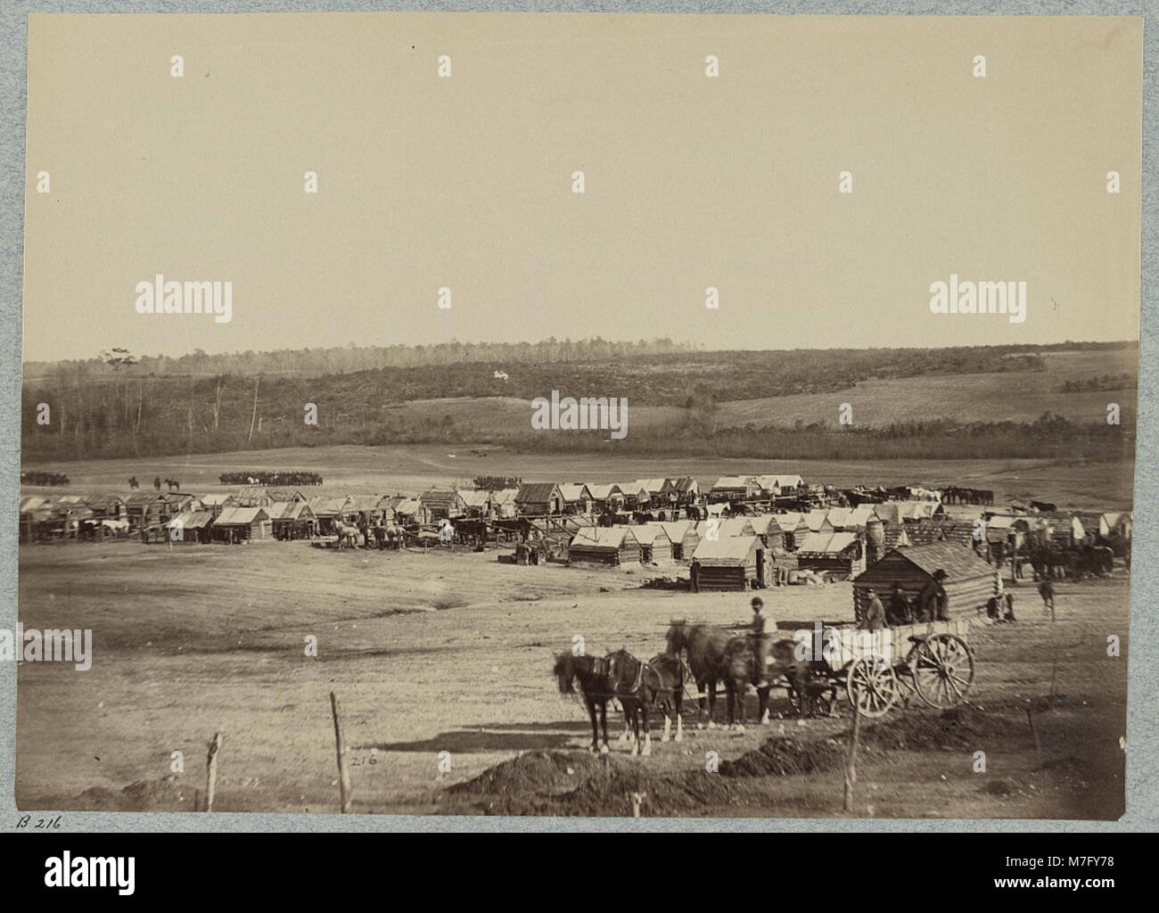 The winter quarters of a Cavalry Regiment in the Army of the Potomac ...