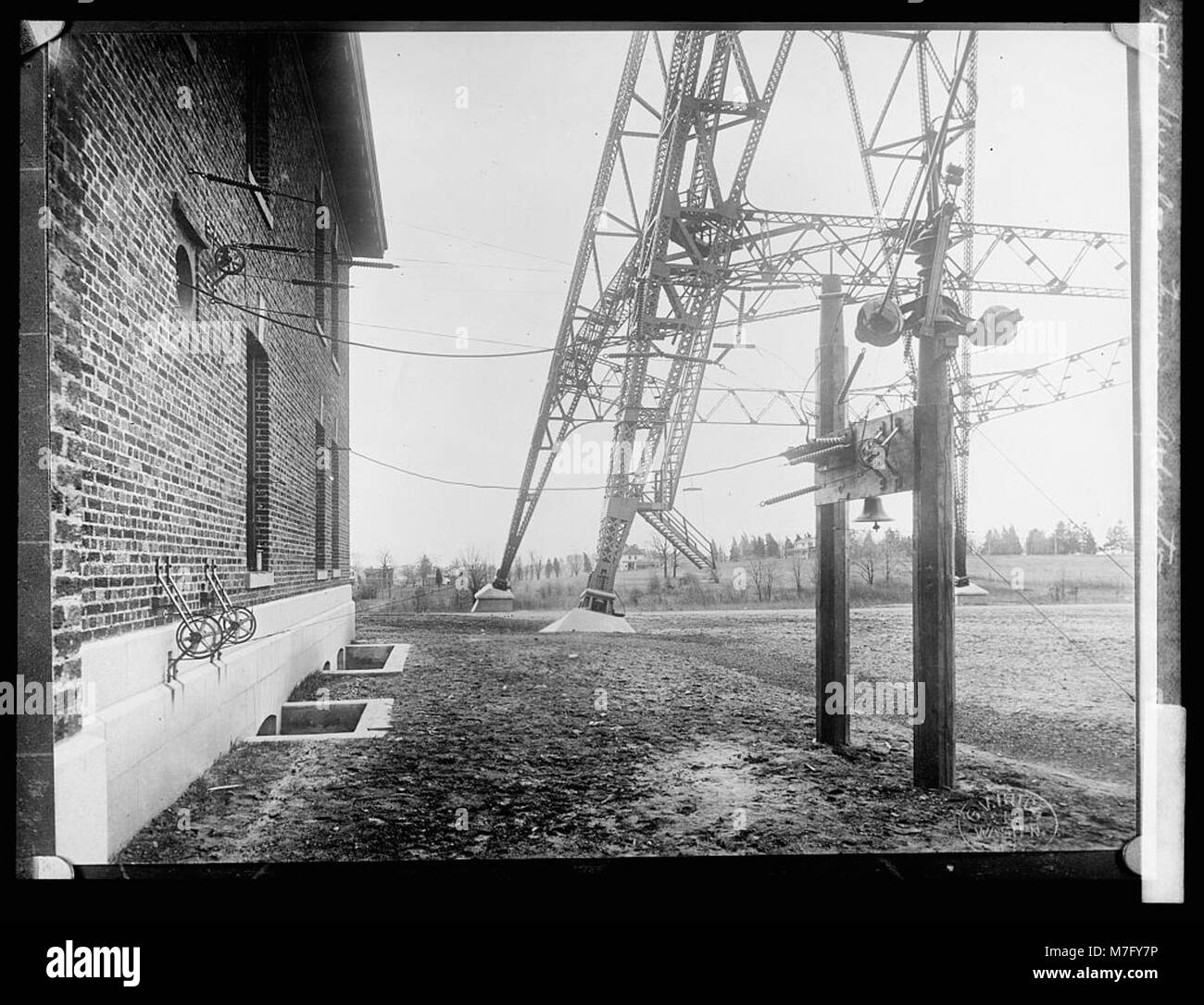 Historical radio towers Black and White Stock Photos & Images - Alamy