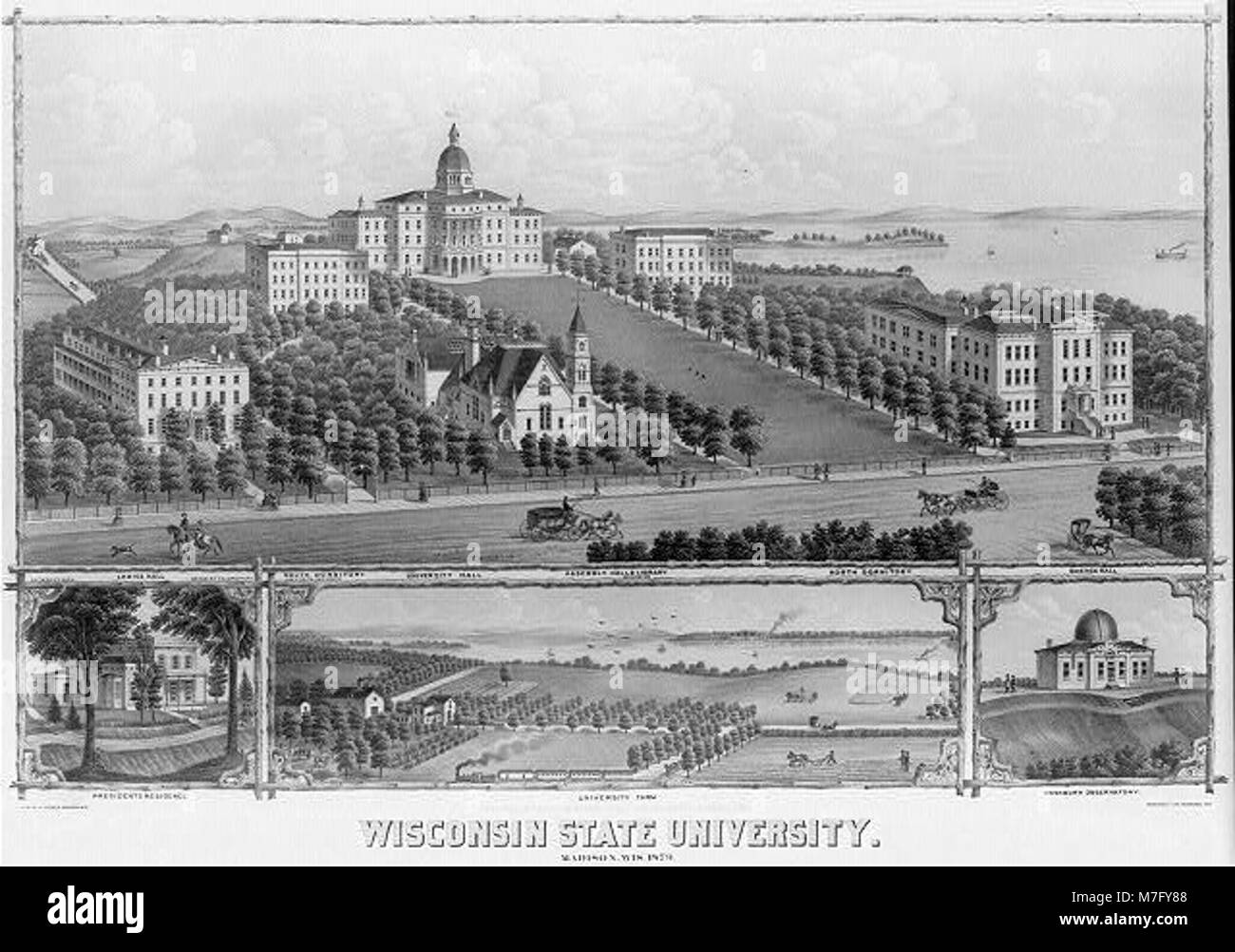 A historical photograph of Wisconsin State University in Madison ...
