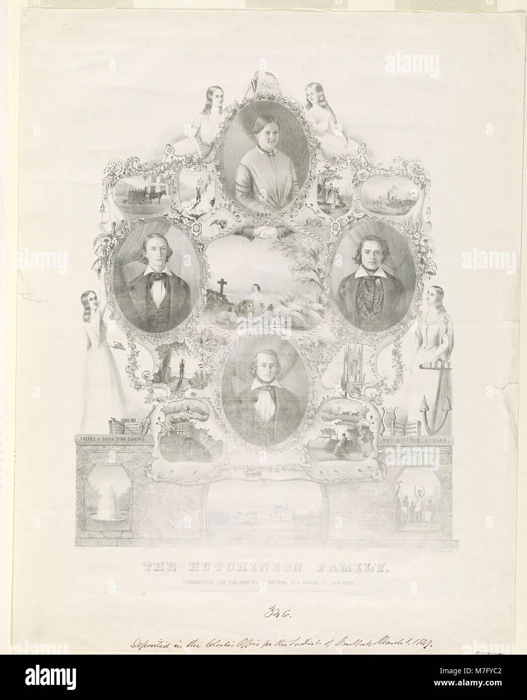 A photograph of the Hutchinson family, an American family known for ...