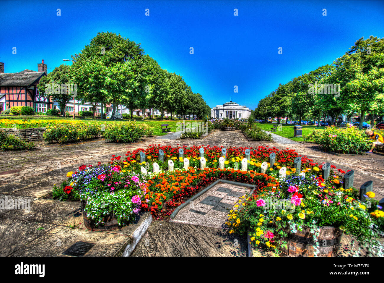 Village of Port Sunlight, England. Picturesque summer view of the ...