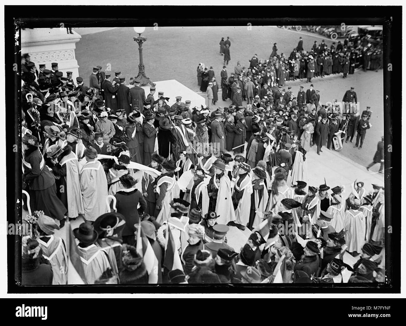 A historical photograph or illustration depicting the movement for ...