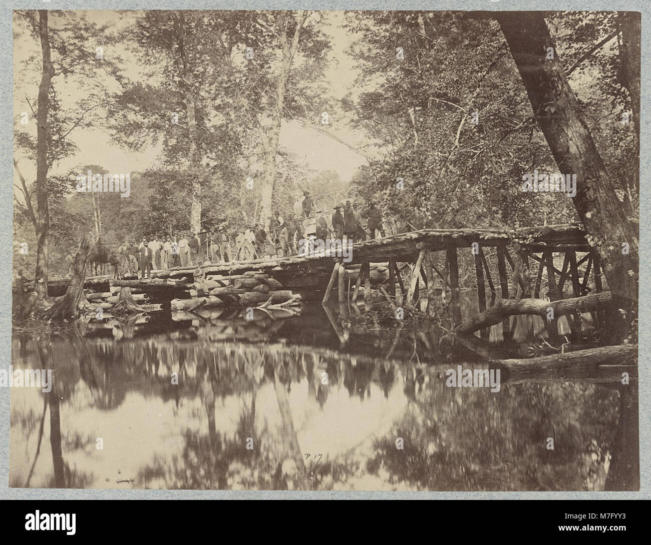 This photograph captures Woodbury's Bridge over the Chickahominy River ...