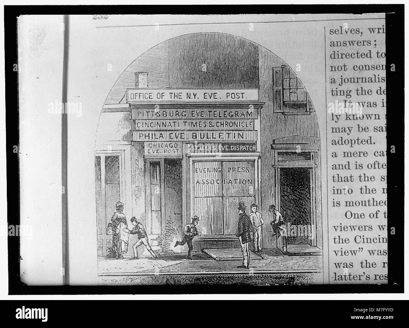 WOODCUT OF NEW YORK POST OFFICE LOC hec.06337 Stock Photo - Alamy