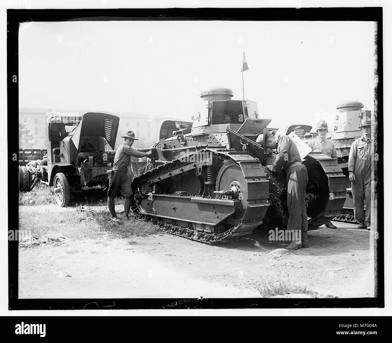 A World War I-era tank on display in Washington D.C., symbolizing the ...
