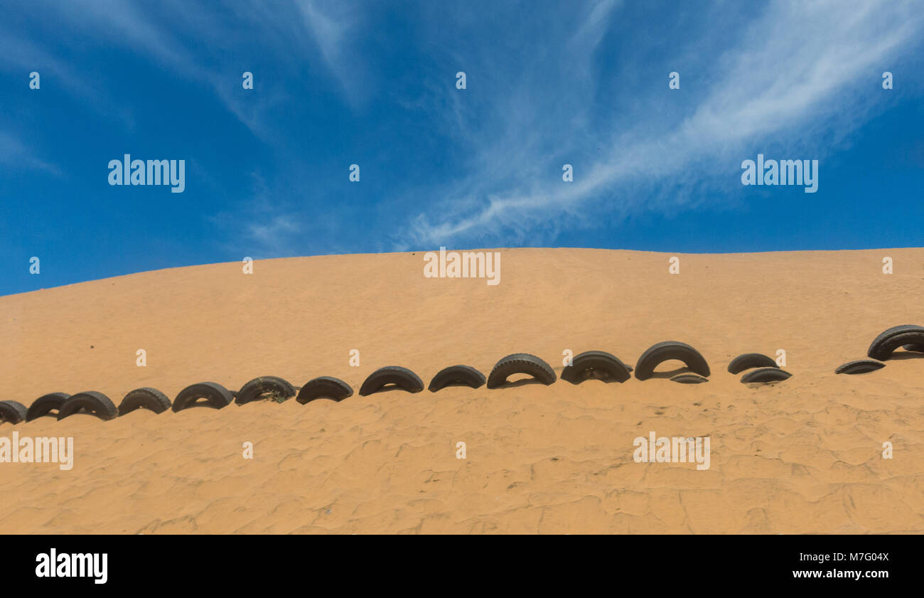 Panorama of the famous dunes of the city of Concon, next to Viña del ...