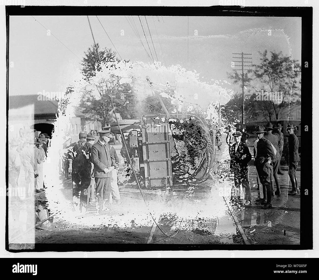 A photograph depicting a wreck at Walter Reed, taken between October 13 ...