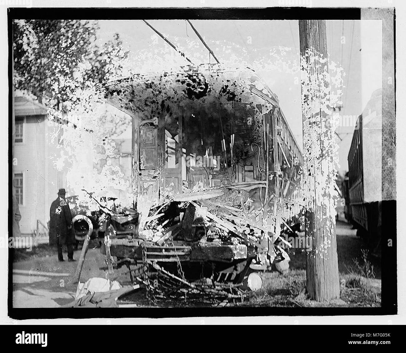 The wreck at Walter Reed shows a significant event involving damage or ...