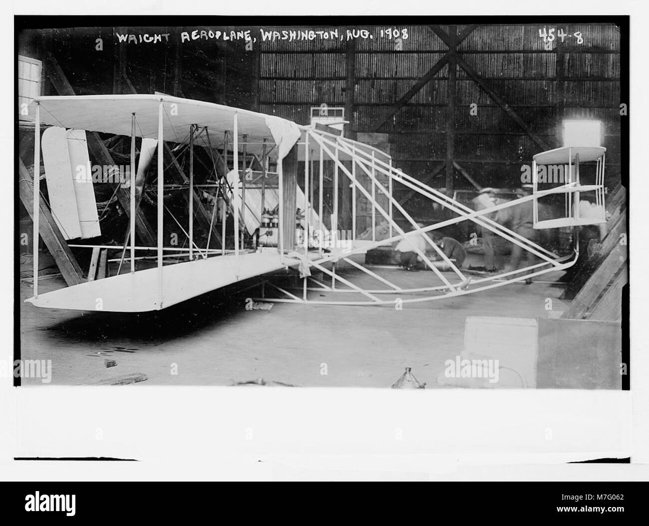 A photograph capturing the Wright aeroplane in Washington, D.C. in ...