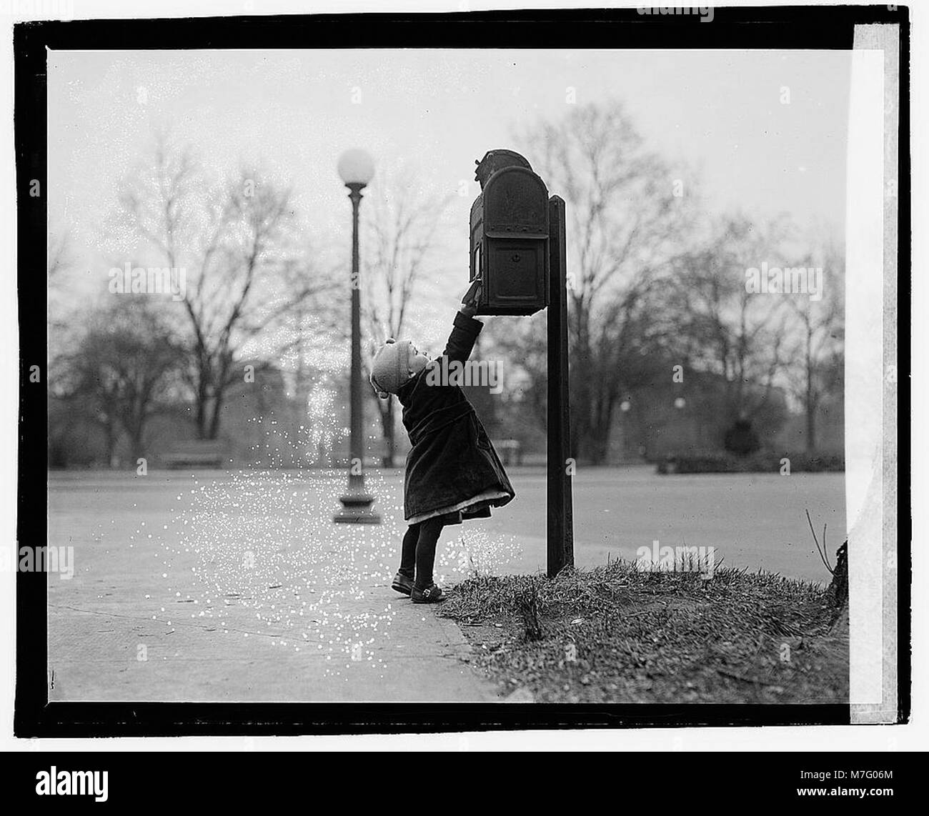 Santa claus gift on Black and White Stock Photos & Images - Alamy
