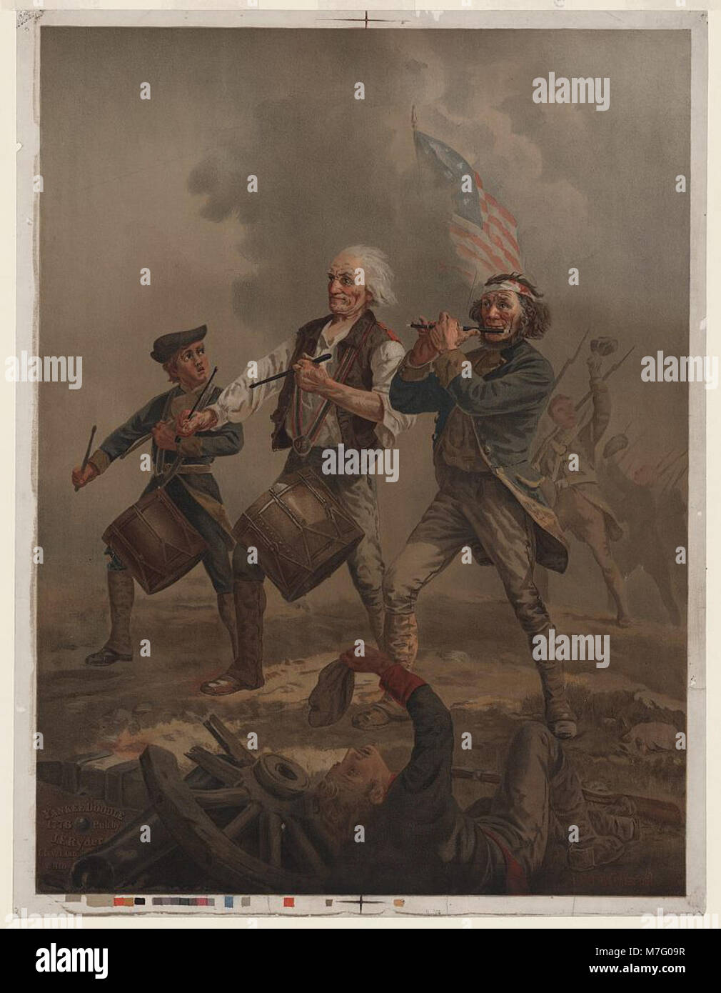 A depiction of the famous patriotic song 'Yankee Doodle' from 1776 ...