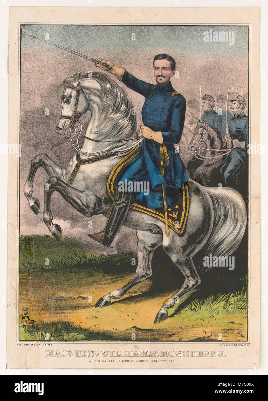 This image depicts Major General William S. Rosecrans during the Battle ...