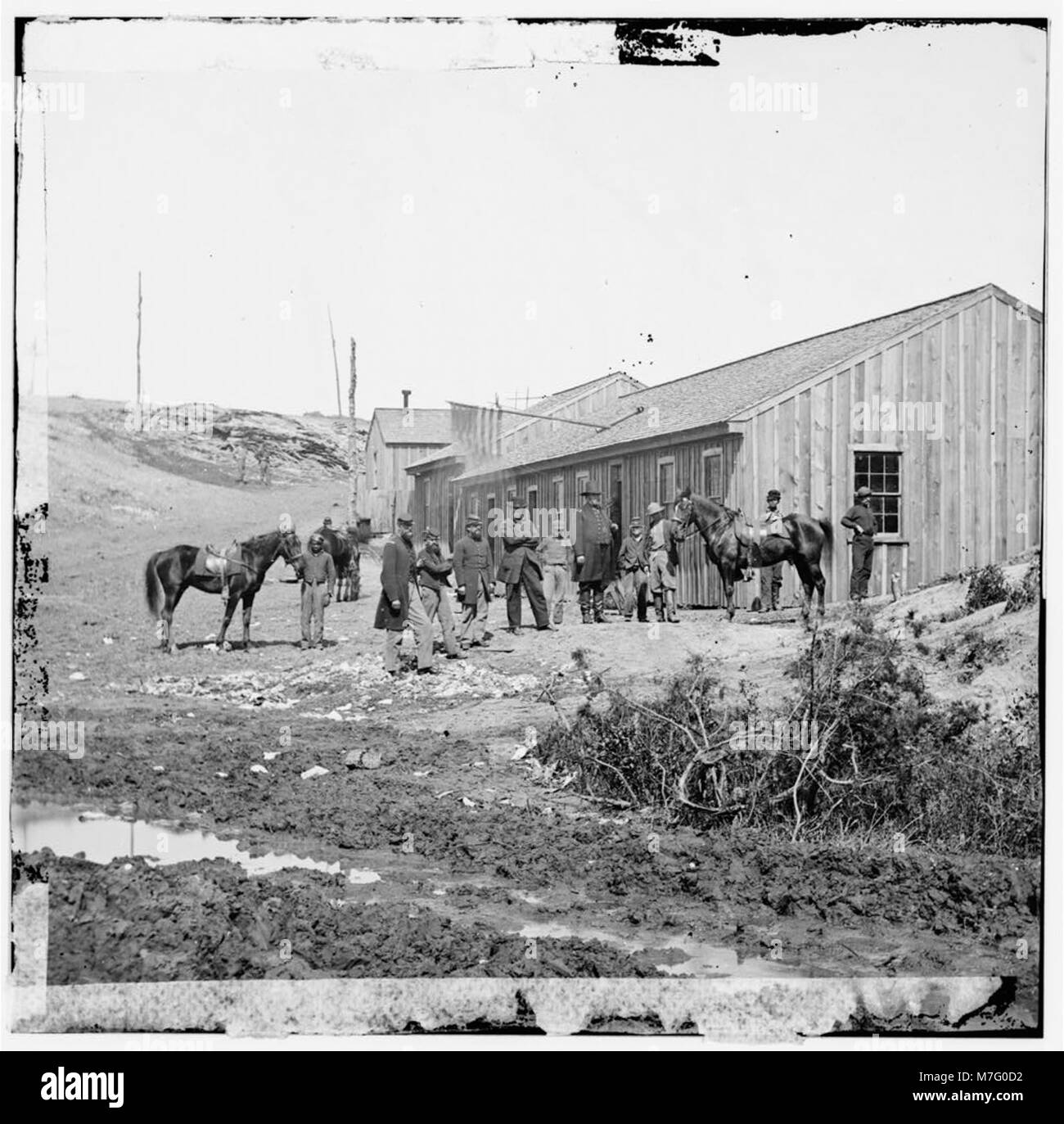 A photograph of Federal troops near Yorktown, Virginia, during the ...