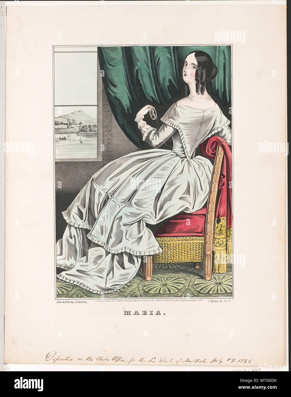 Portrait of Maria, an individual from the 19th century captured in a ...