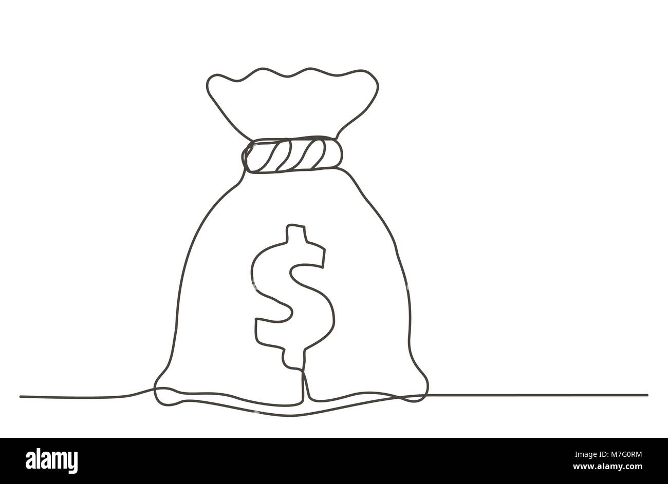 Money line drawing Cut Out Stock Images & Pictures - Alamy