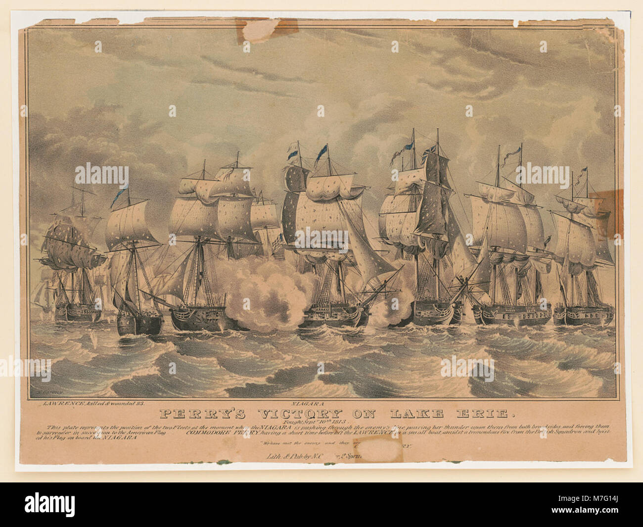 The Battle of Lake Erie, fought on September 10, 1813, during the War ...