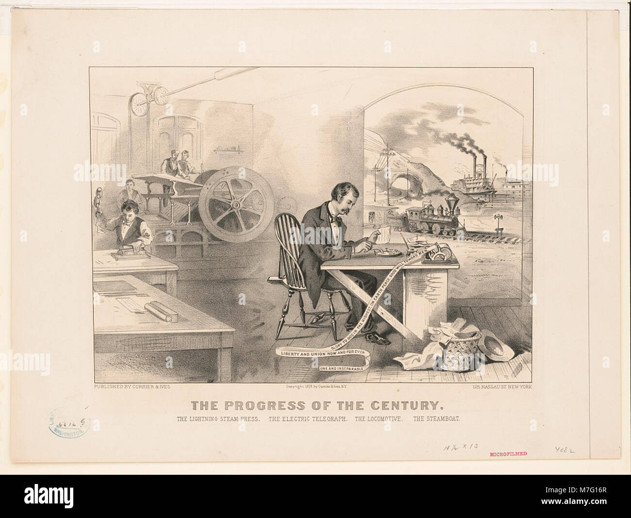 This image represents key inventions that shaped the progress of the ...