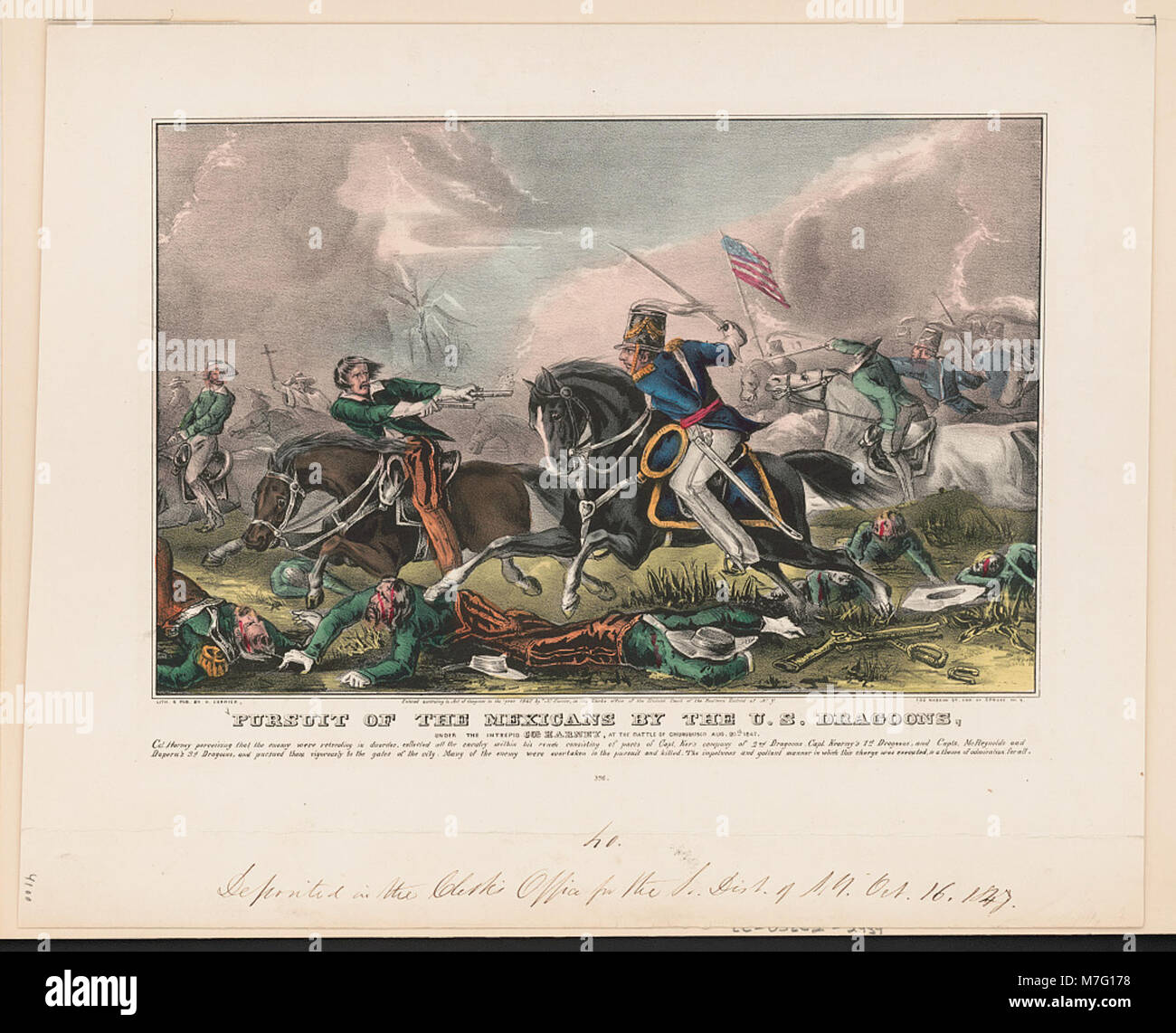 Image depicting the U.S. Dragoons pursuing Mexican forces under Colonel ...