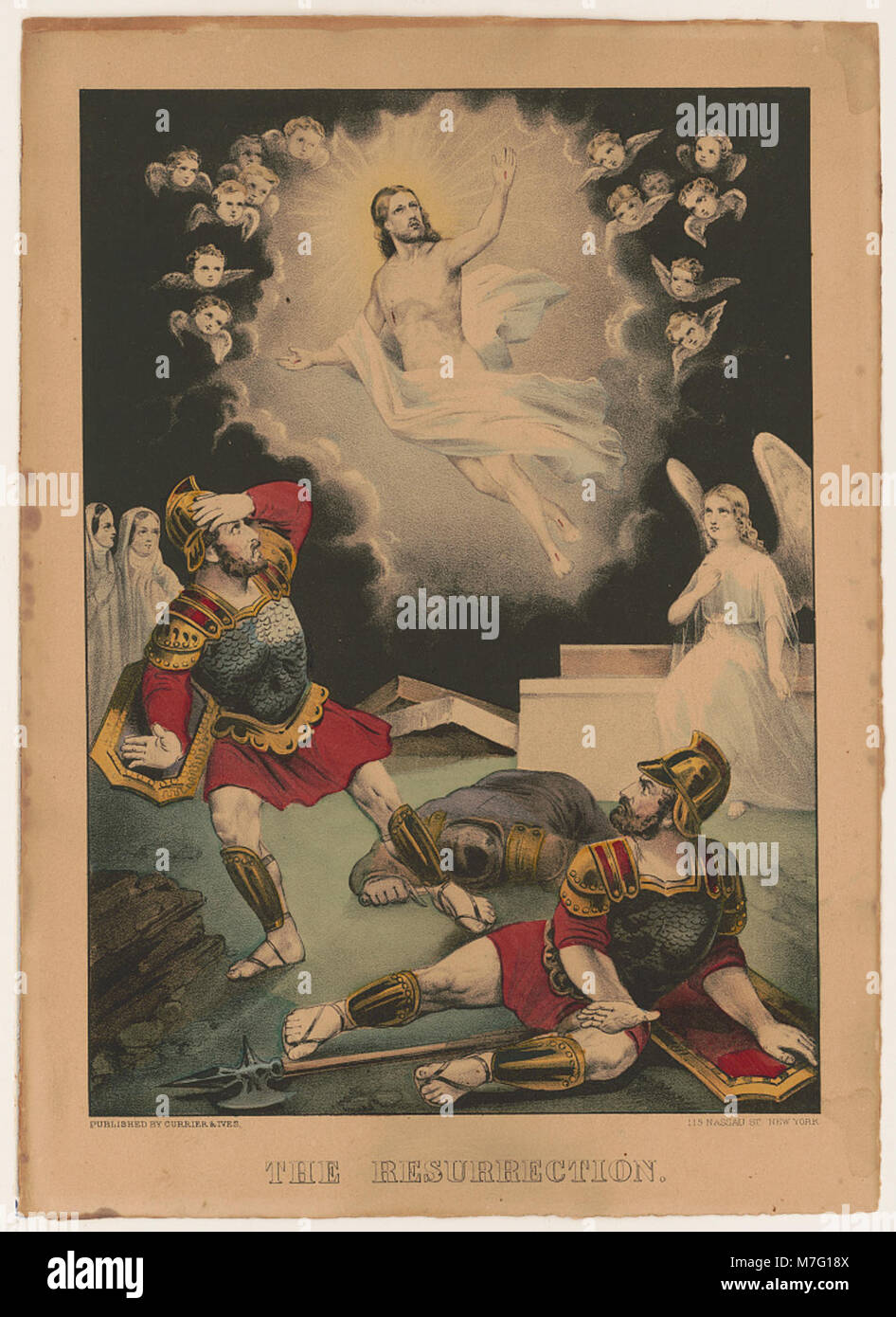 A depiction of 'The Resurrection,' showcasing a religious or spiritual ...