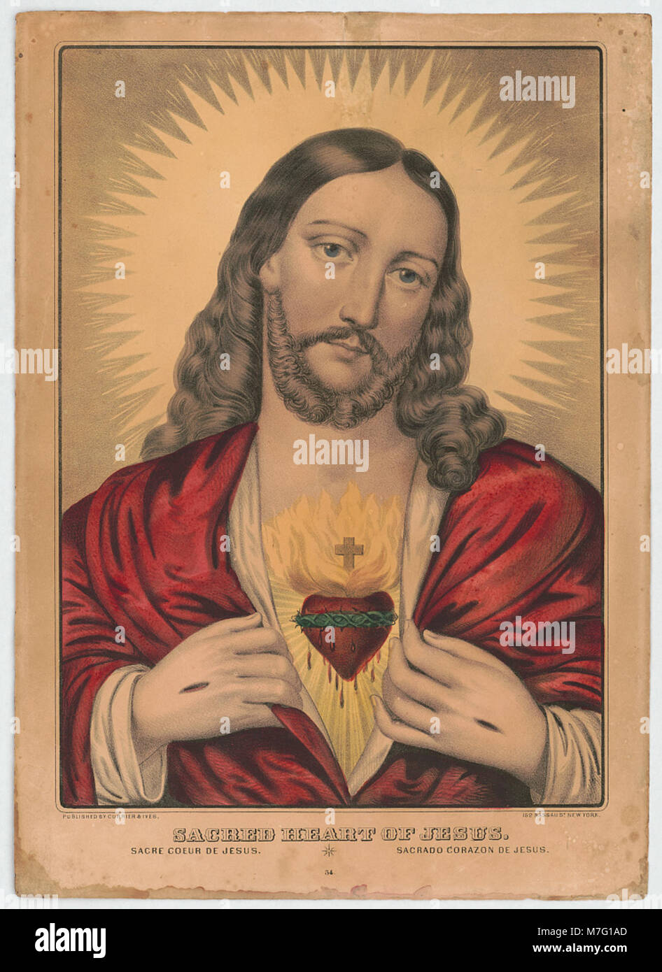 A religious depiction of the Sacred Heart of Jesus, a significant ...