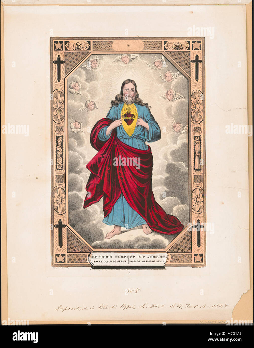 A depiction of the Sacred Heart of Jesus, a widely recognized symbol of ...