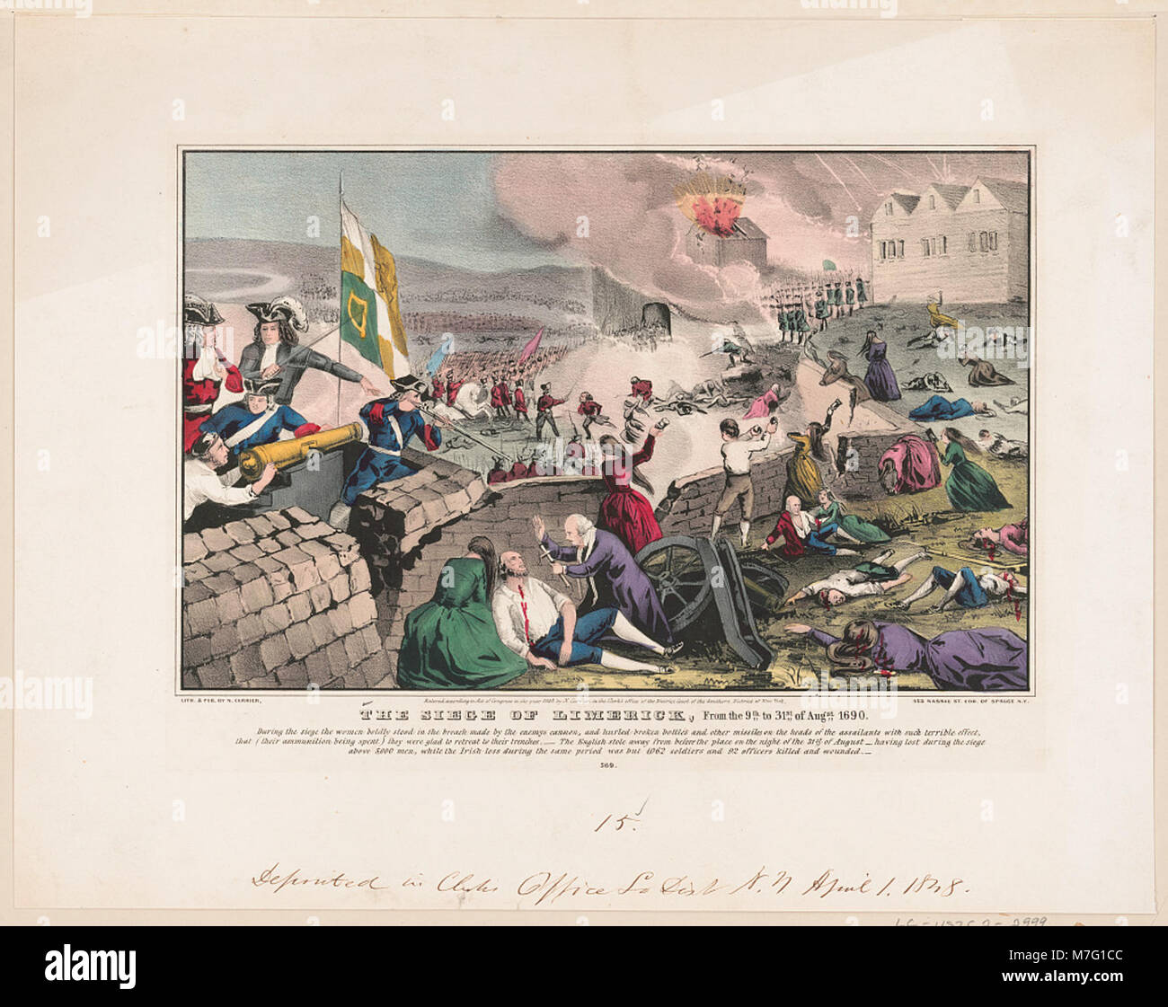 An illustration of the Siege of Limerick, a critical military conflict ...