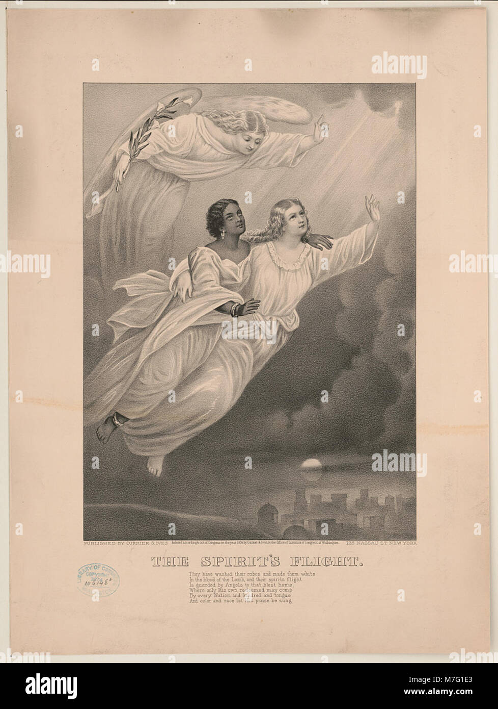 This artistic image represents the metaphorical flight of the spirit ...