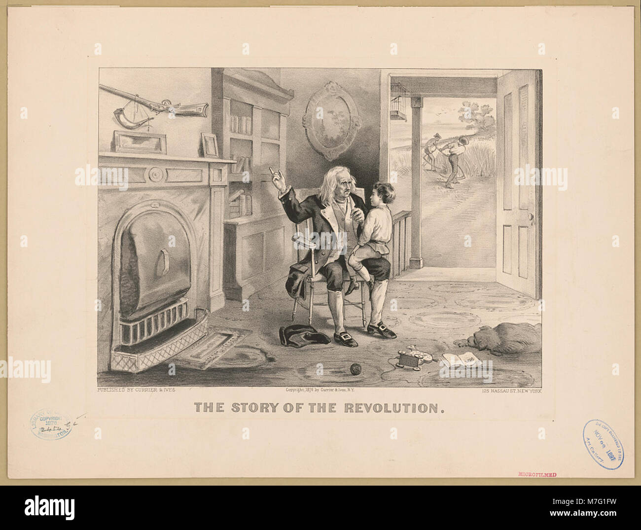 The image depicts a historical scene related to a revolution ...