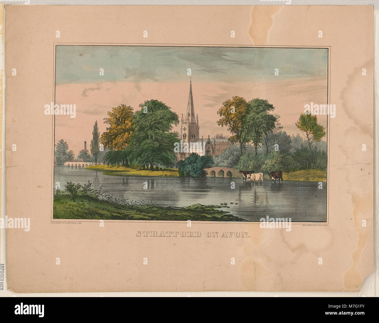 This photograph depicts Stratford-upon-Avon, the birthplace of William ...