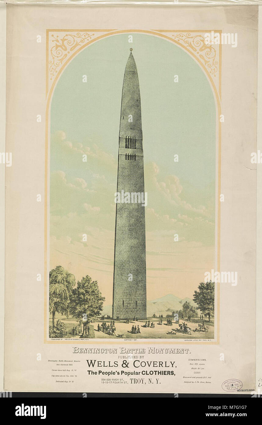 The Bennington Battle Monument commemorates the site of the Battle of ...
