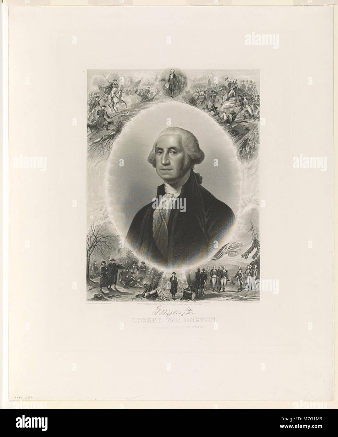 A portrait of George Washington, the first president of the United ...