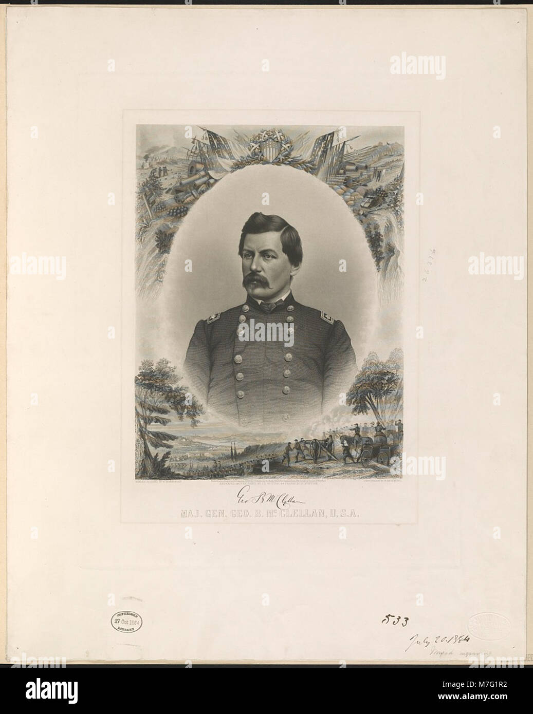 Maj. Gen. Geo. B. McClellan, U.S.A. - border designed by W. Momberger ...