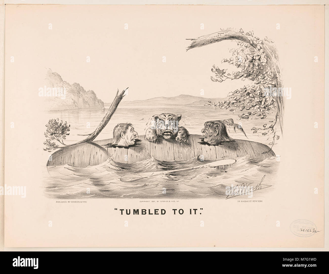 A historical image or artwork capturing the moment of realization or ...