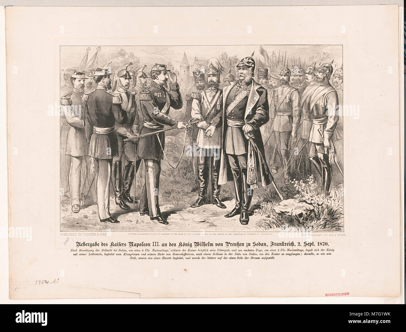 A historical event capturing the surrender of Emperor Napoleon III to ...