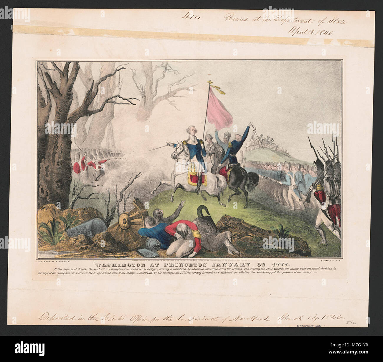 This historical painting or photograph depicts George Washington's ...