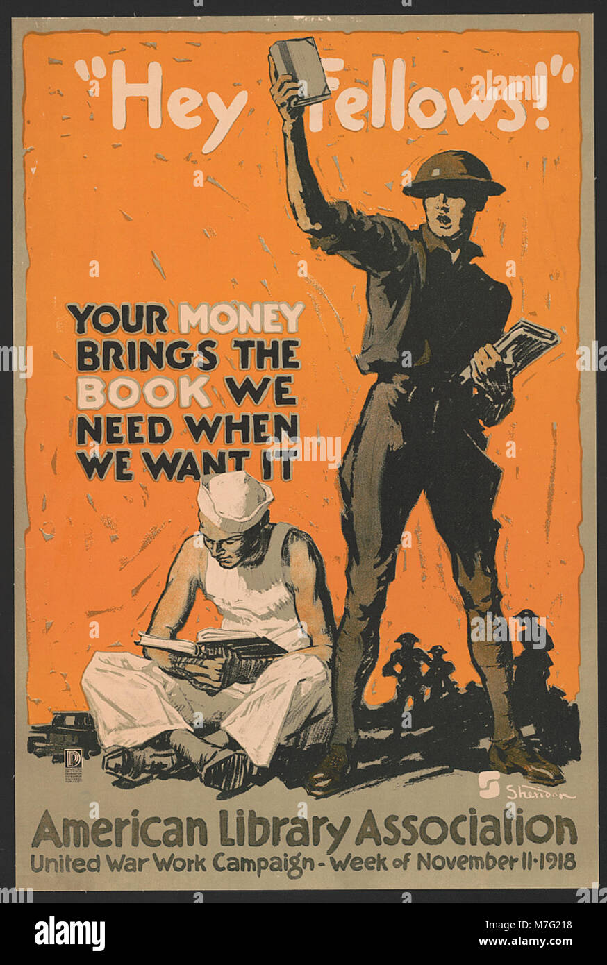This image promotes the American Library Association's United War Work ...