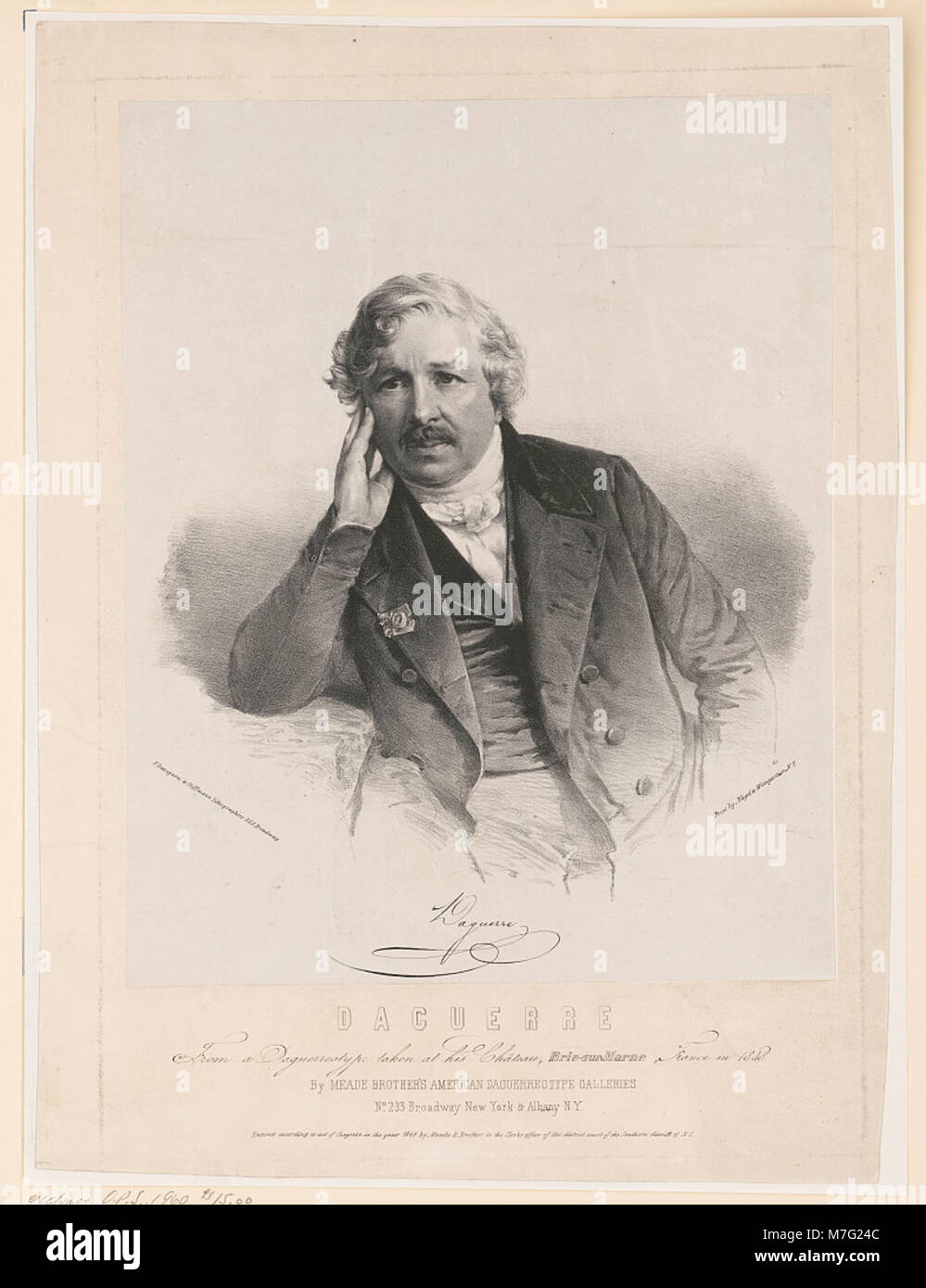 A historical portrait of Louis Daguerre, the inventor of the ...