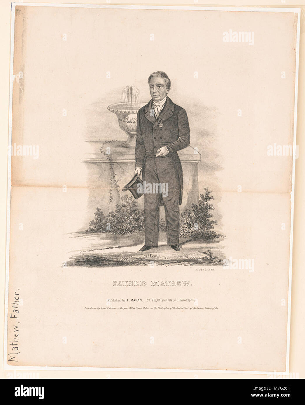 A portrait of Father Mathew, an influential Irish priest and temperance ...