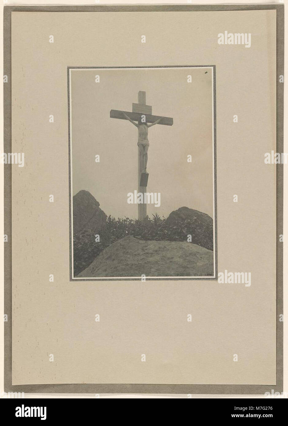 The frontal view of the Crucifixion is depicted, focusing on the ...