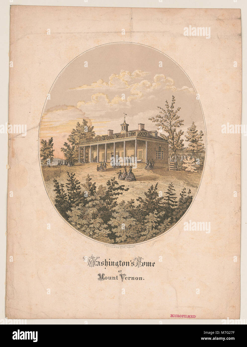 This photograph shows George Washington's home at Mount Vernon ...