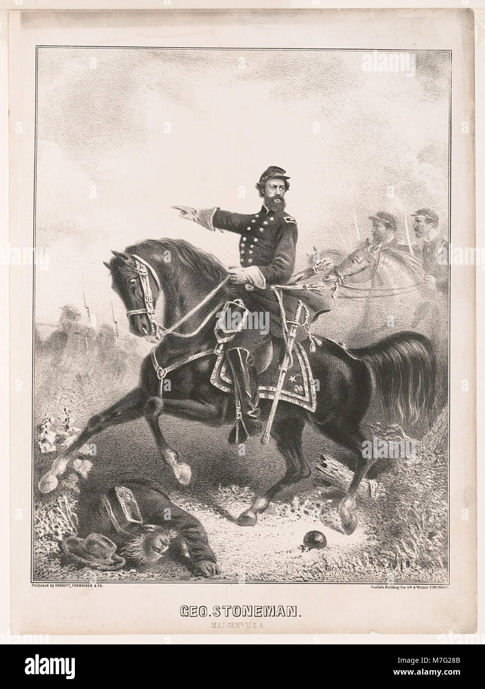 A portrait or historical record of General George Stoneman, known for ...