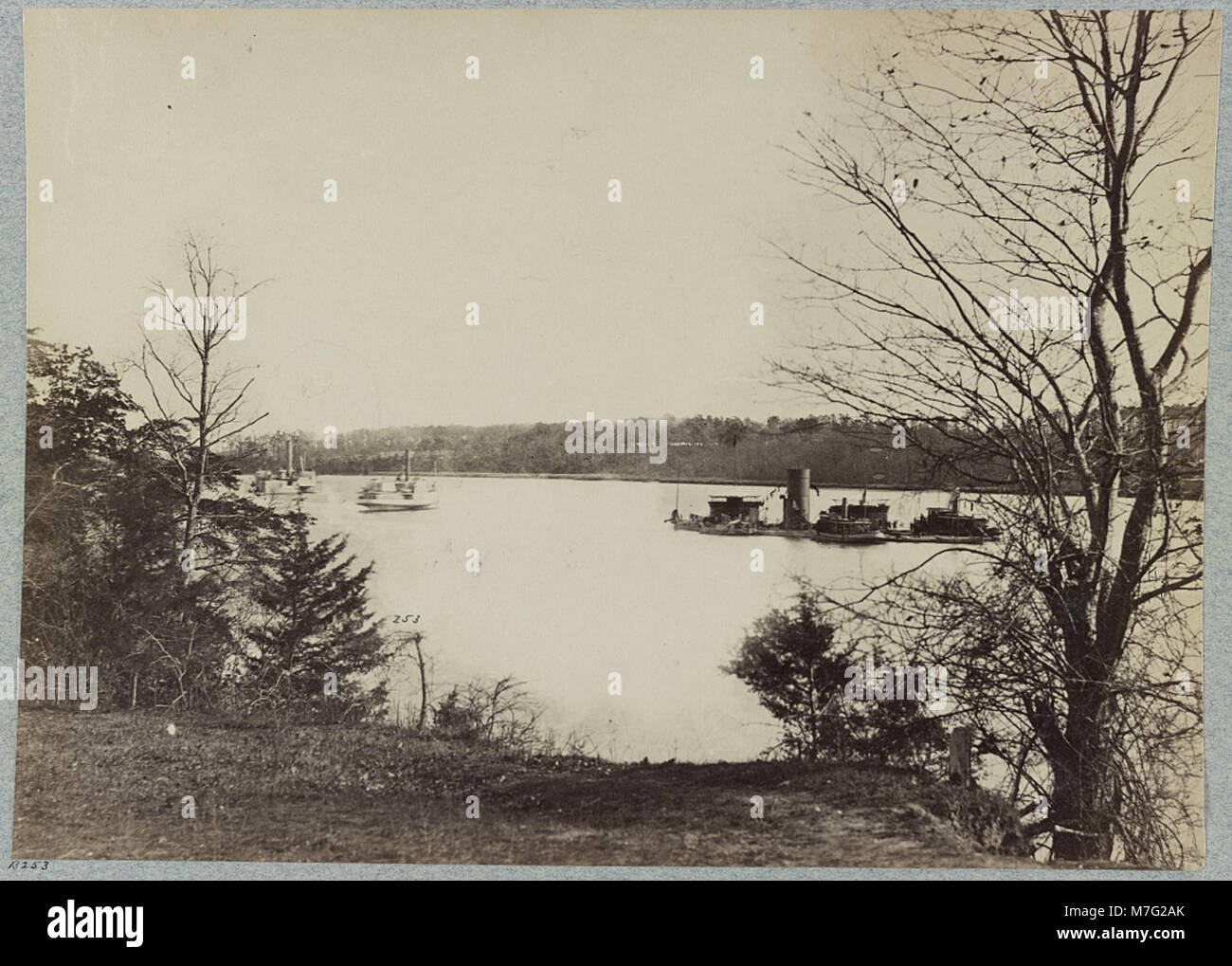 The Double Turreted Monitor Onondaga, an ironclad warship, is shown in ...