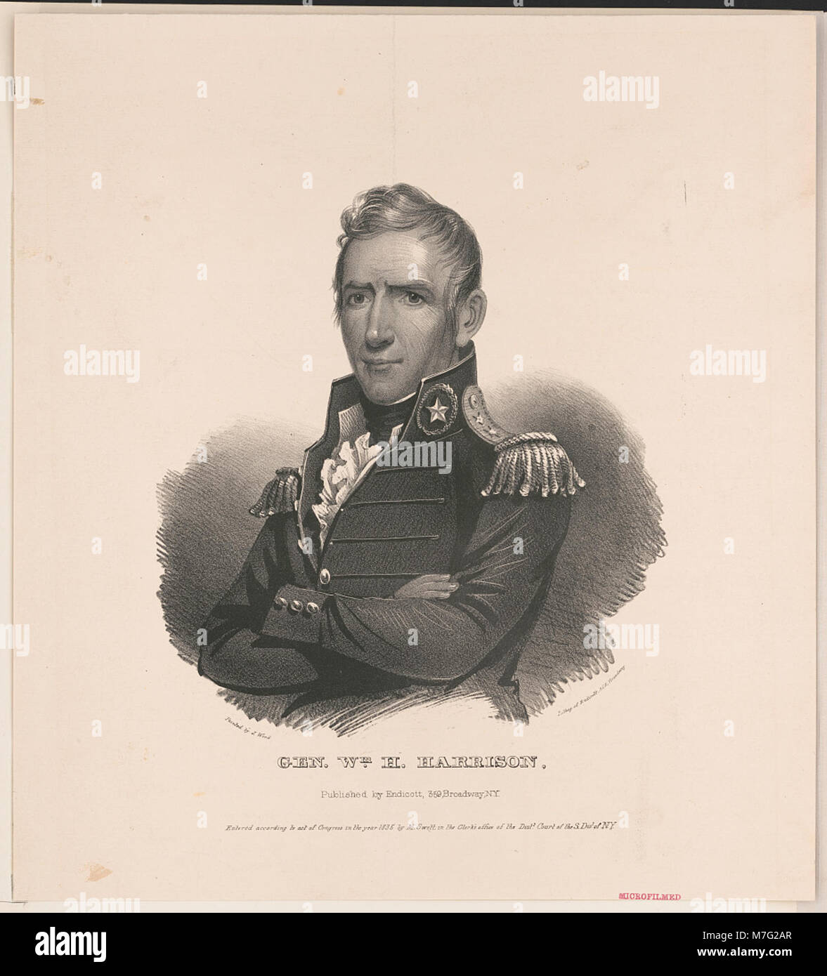 A portrait of General William Henry Harrison, the 9th President of the ...