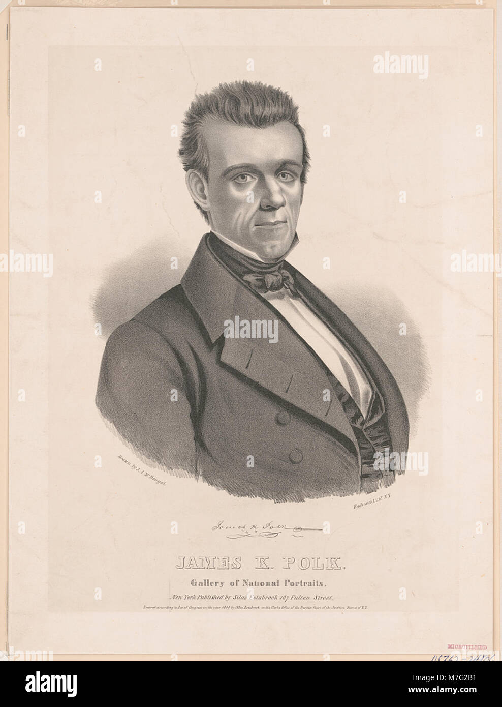 A portrait of James K. Polk, the 11th President of the United States ...