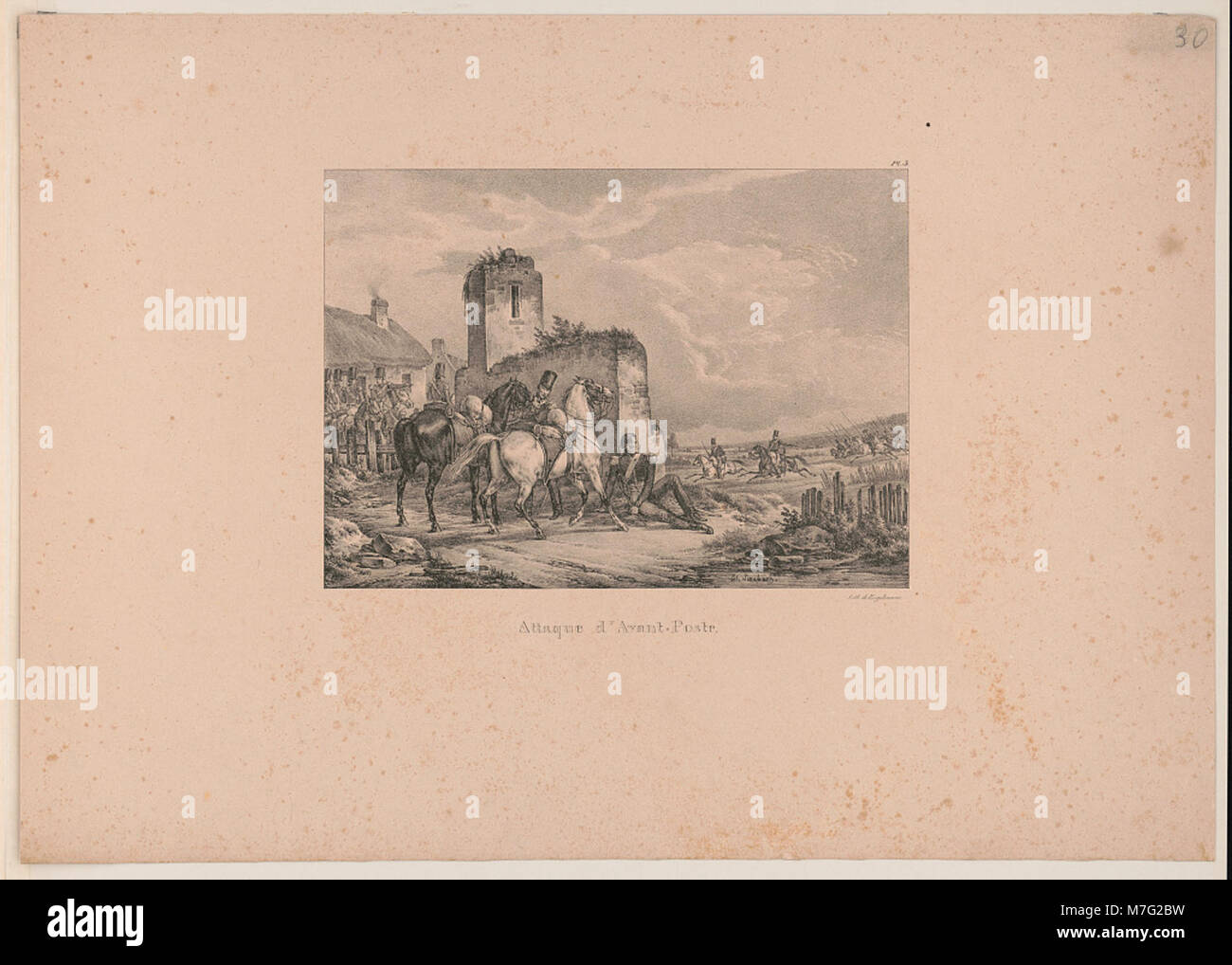 This image depicts a military attack on a forward outpost. The scene ...