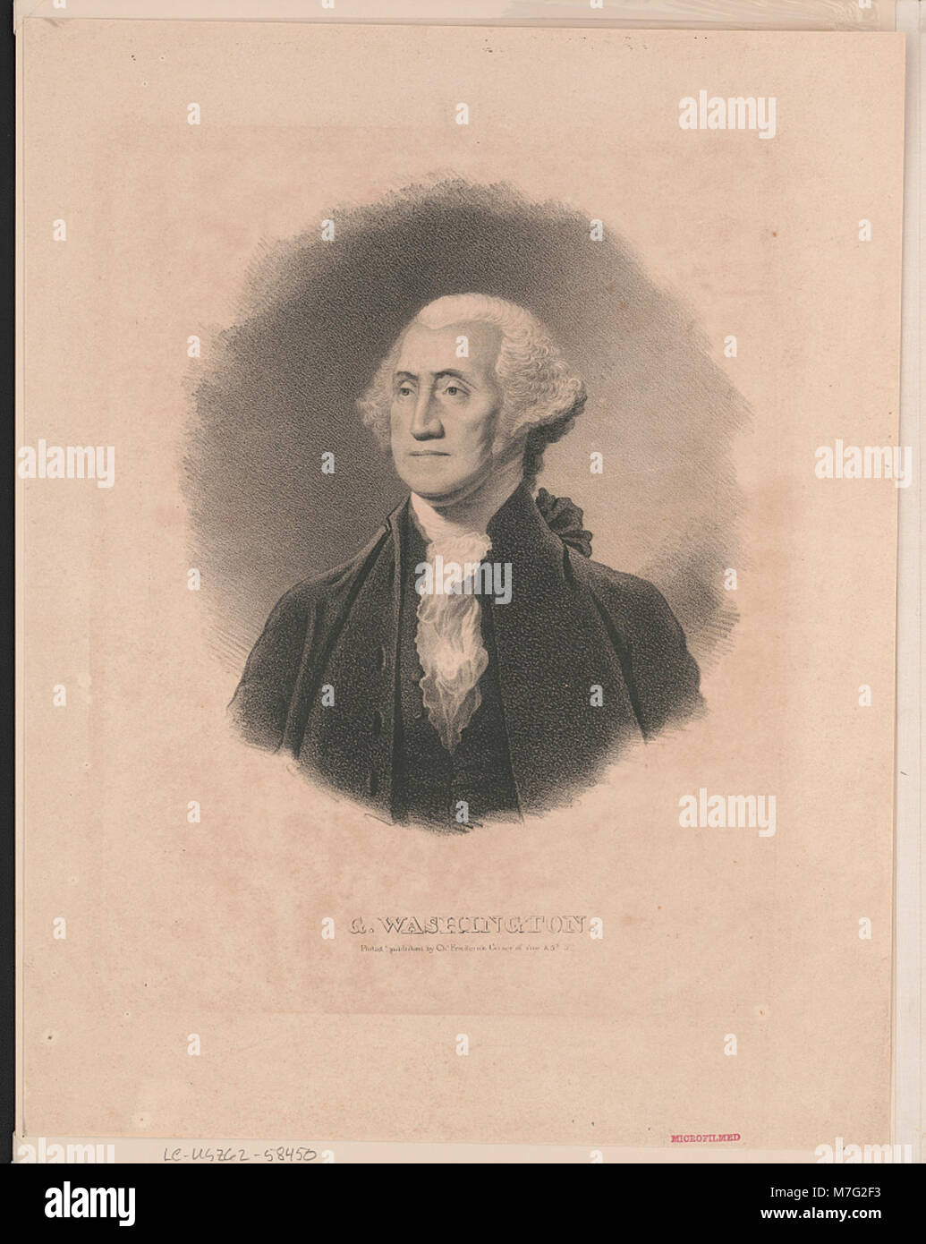 A portrait or historical image of George Washington, the first ...
