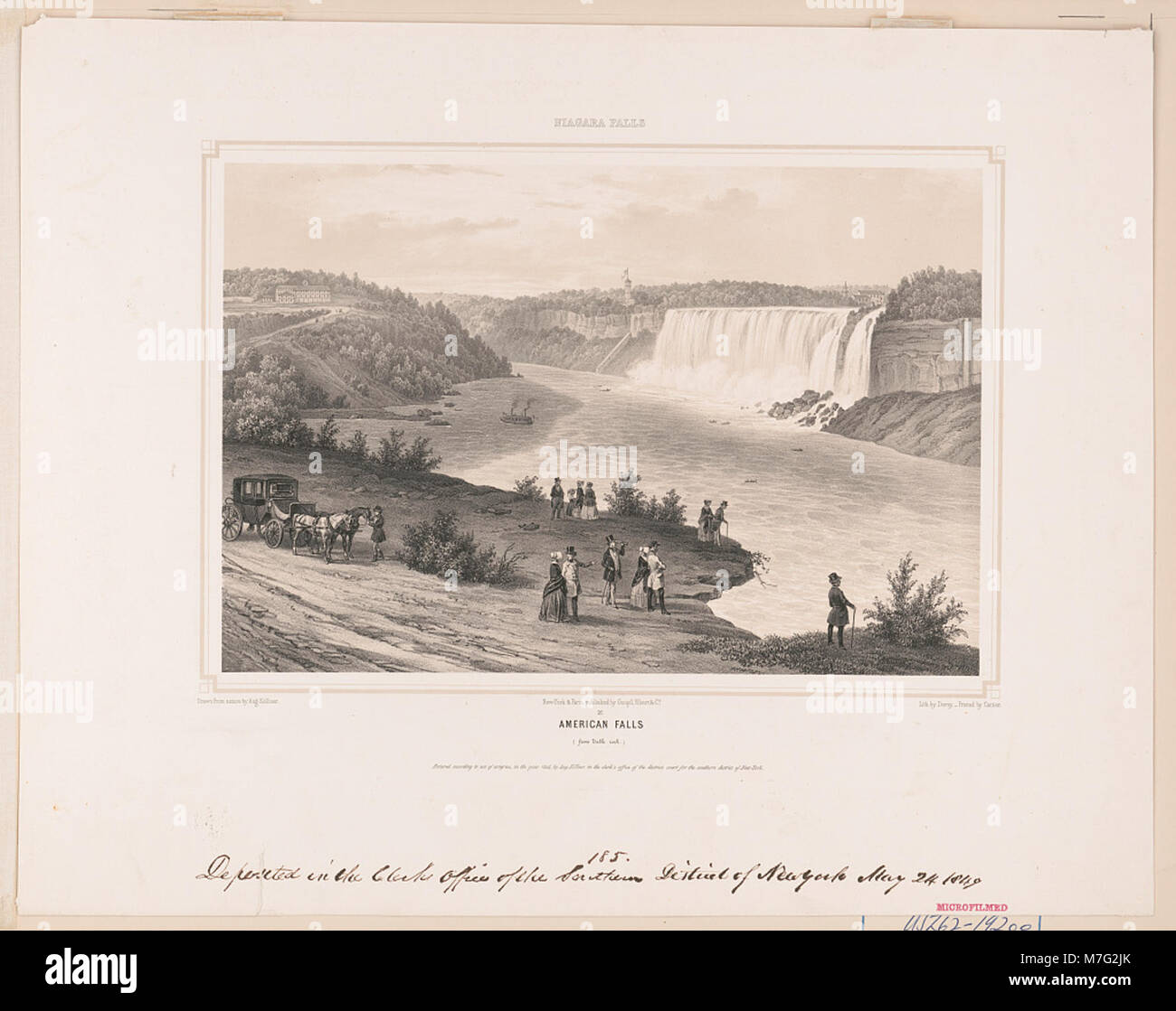 This 19th-century lithograph by Aug. Köllner captures a detailed view ...