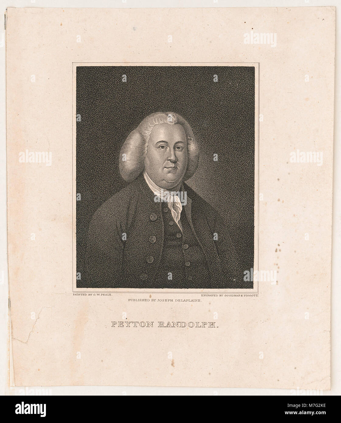 Portrait of Peyton Randolph, American colonial leader and first ...