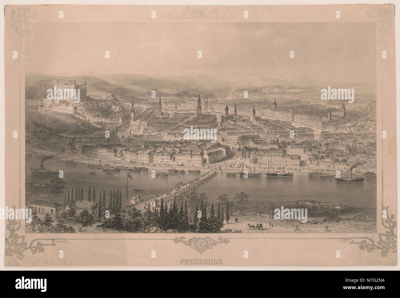 Pressburg, now known as Bratislava, Slovakia, is shown in this ...