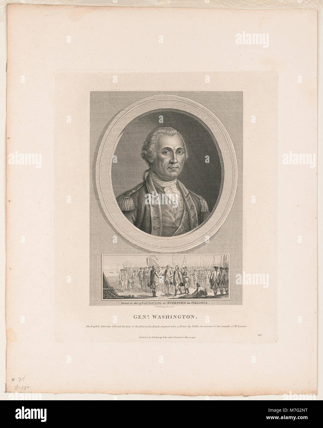 A portrait of General George Washington, depicting the first president ...